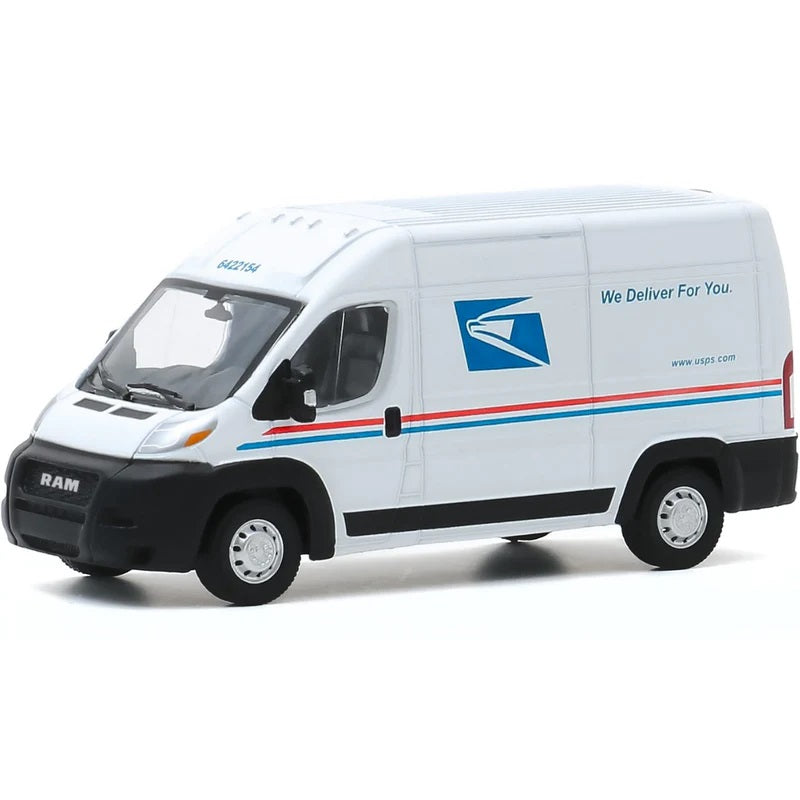 2019 RAM Promaster 2500 Cargo USPS Post Van 1/64 Diecast Model Car Gre ...